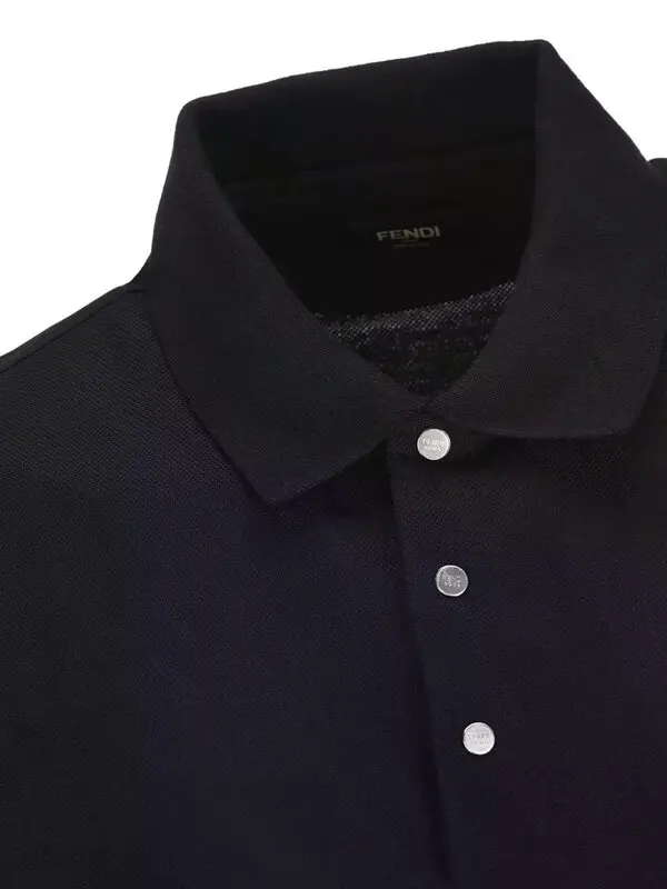 Fendi Embossed-logo Piqué Polo Shirt