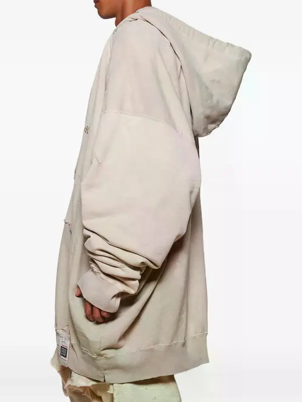 Mihara Yasuhiro Distressed Zip-up Hoodie