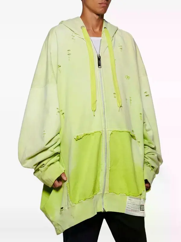 Mihara Yasuhiro Distressed Zip-up Hoodie