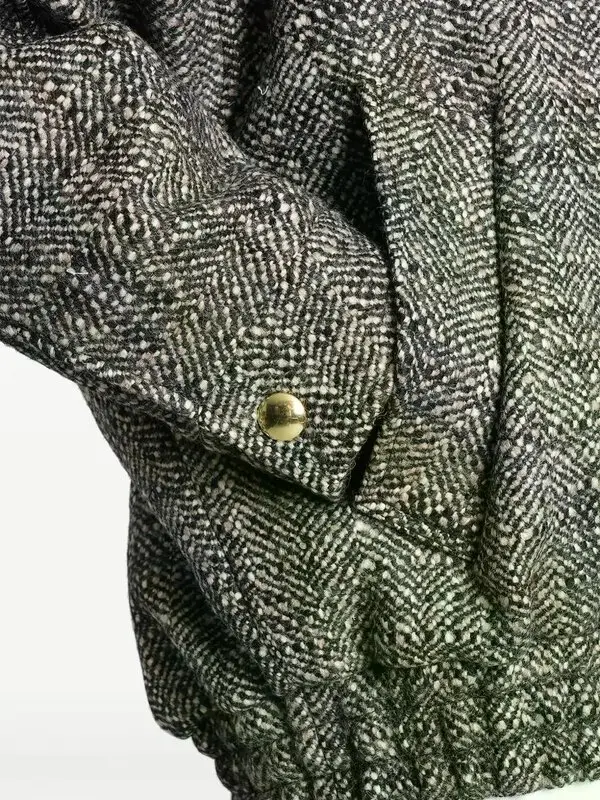 DARKPARK Herringbone Pattern Bomber Jacket