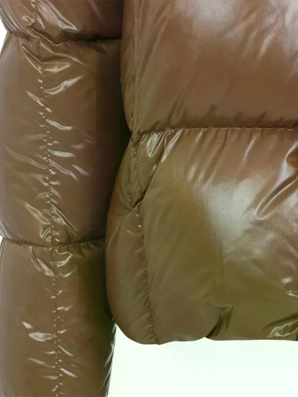 Moncler Parana Hooded Quilted Jacket - Brown