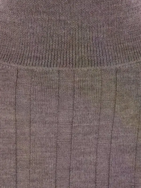 ALLUDE Ribbed Turtleneck Sweater - Grey