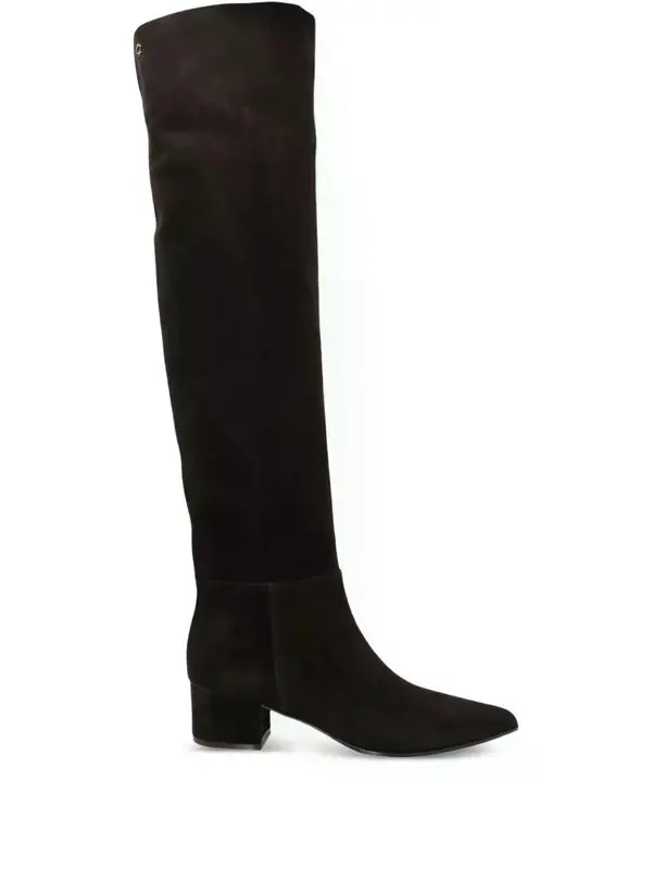 GIANVITO ROSSI 50mm Suede Knee-high Boots - Brown