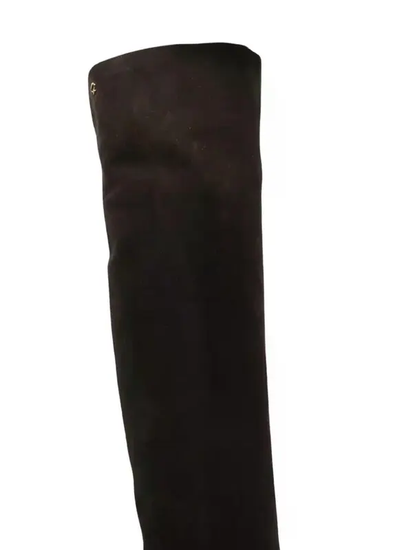GIANVITO ROSSI 50mm Suede Knee-high Boots - Brown
