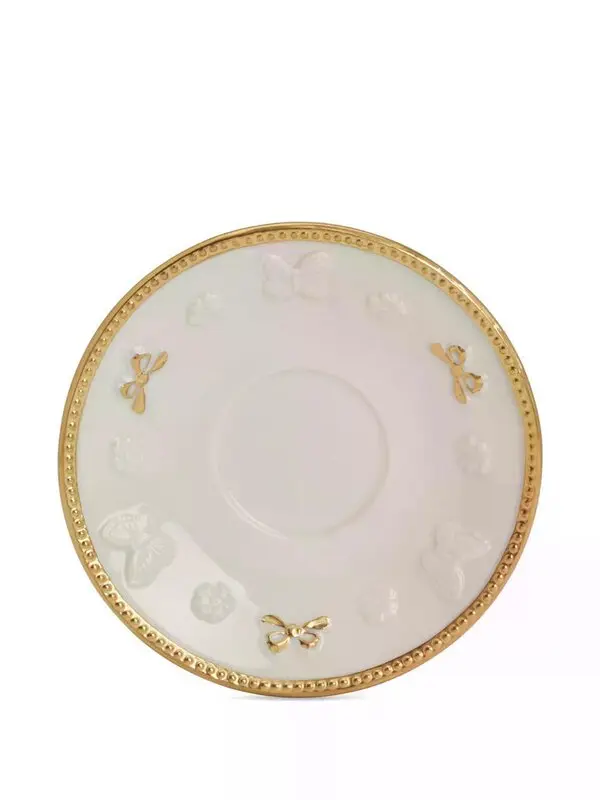 VILLARI Butterfly-embellishment Coffe Cup - White