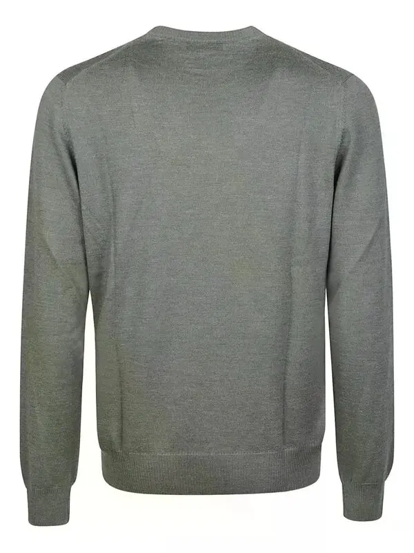 FAY Crew Neck Wool Sweater - Grey