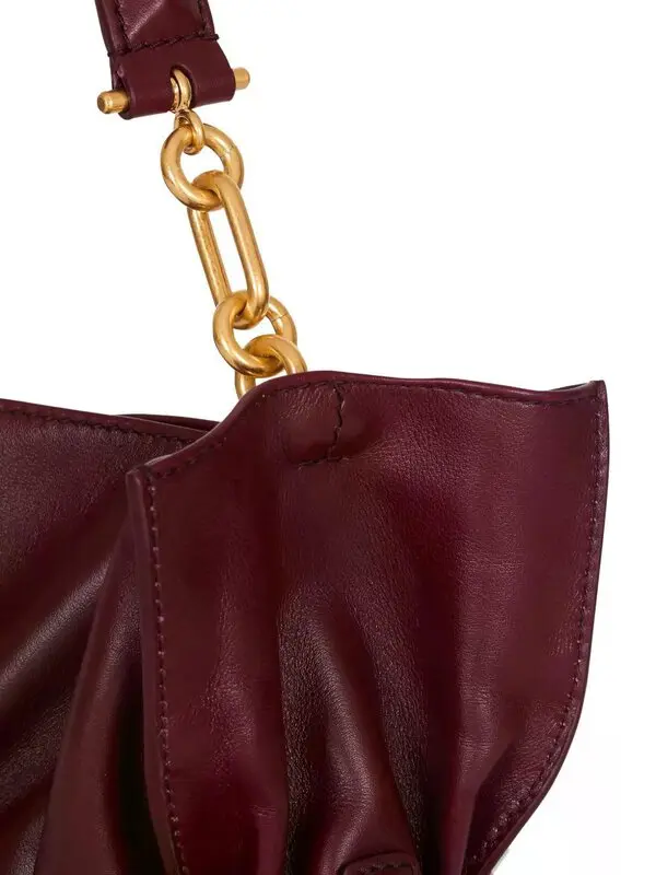 Balmain Medium Anthem Leather Shoulder Bag - Red