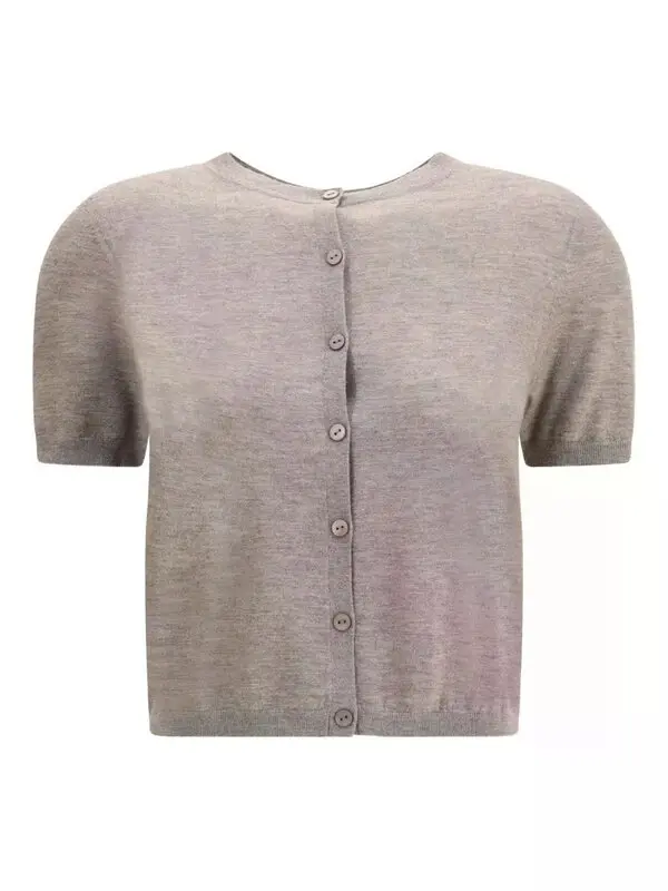 LISA YANG Charlotte Short-sleeve Cashmere Cardigan