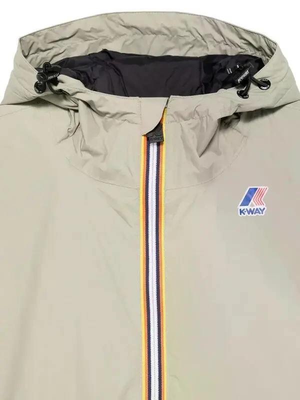 K-WAY Hooded Zip-front Jacket - Neutrals