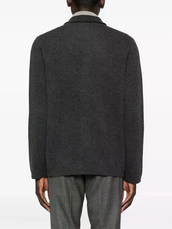 LARDINI Buttoned Patch-pocket Cardigan - Grey