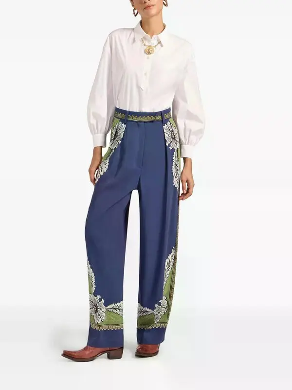 La DoubleJ Brooklyn Floral Print Pleated Trousers