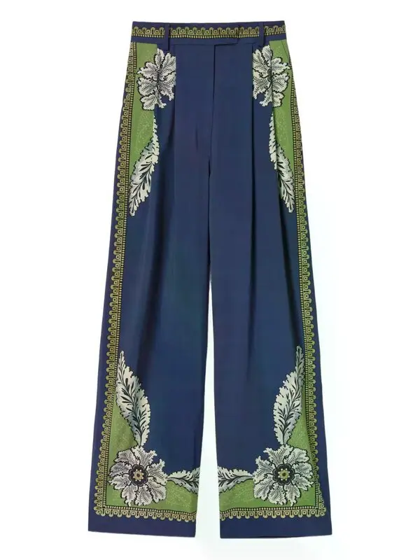 La DoubleJ Brooklyn Floral Print Pleated Trousers