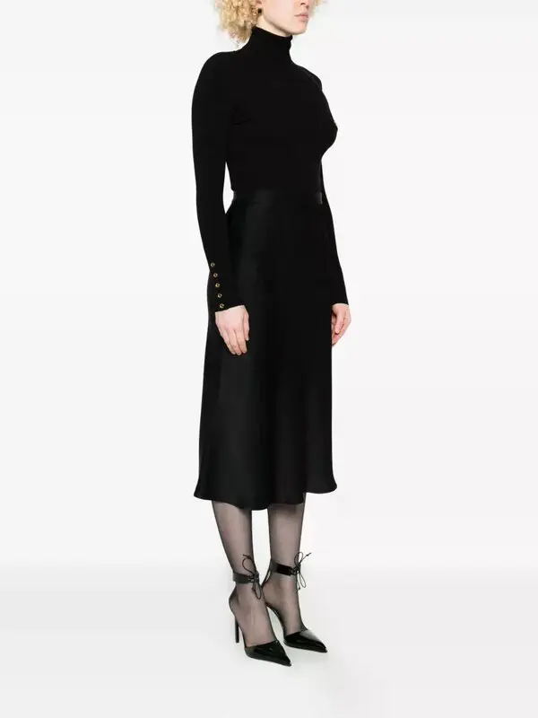 Elisabetta Franchi Midi Dress With Logo Plaque