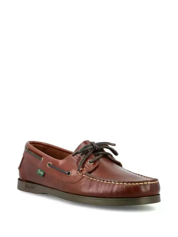 Paraboot Leather Boat Shoes - Brown