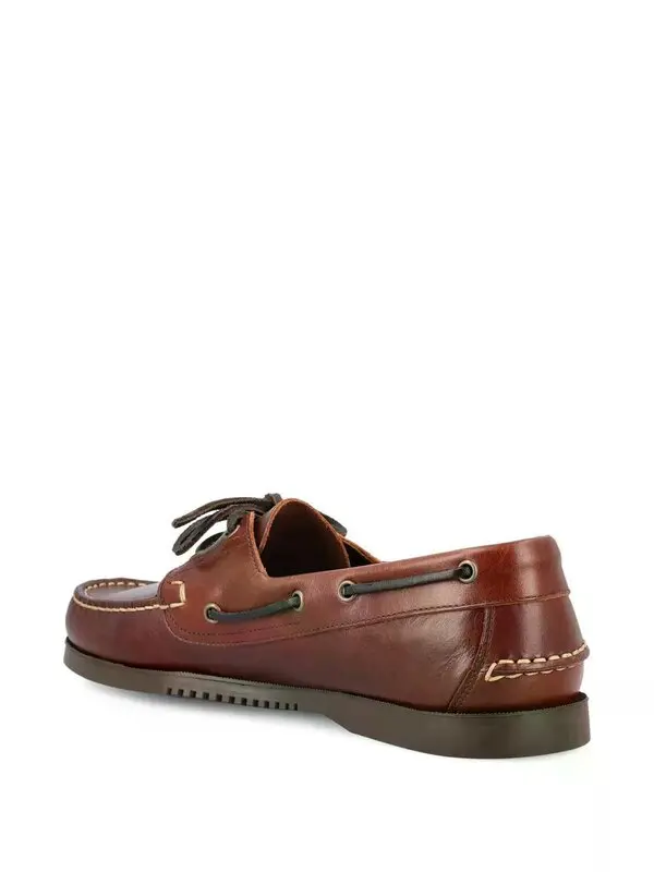 Paraboot Leather Boat Shoes - Brown