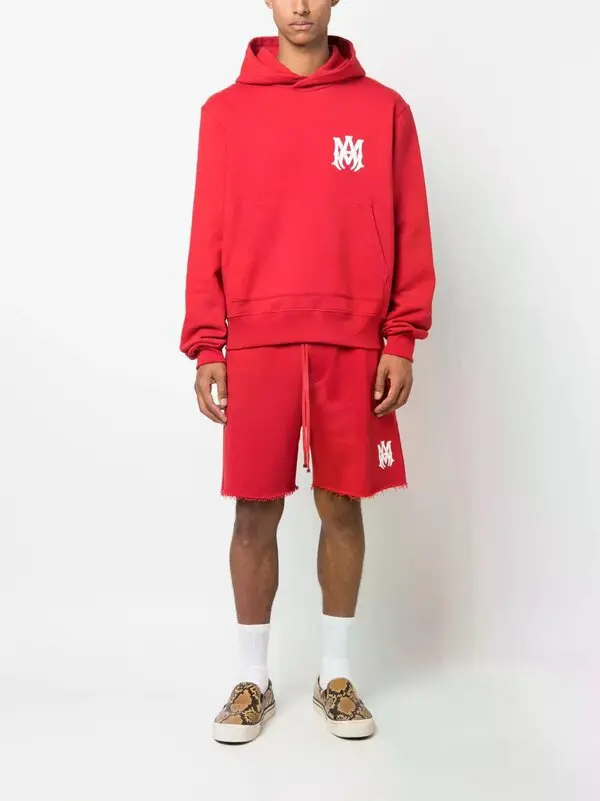 Amiri Logo Print Cotton Hoodie