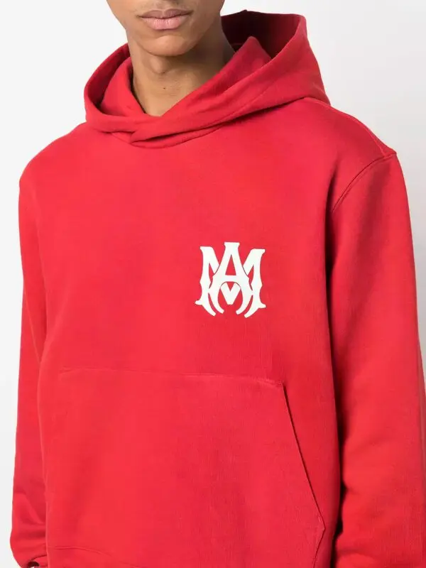 Amiri Logo Print Cotton Hoodie