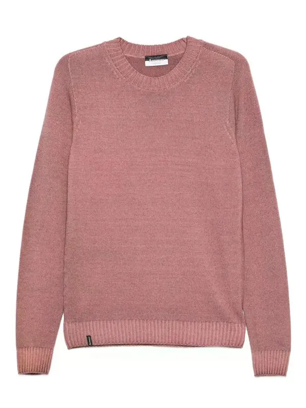 AROVESCIO Crew Neck Ribbed Sweater