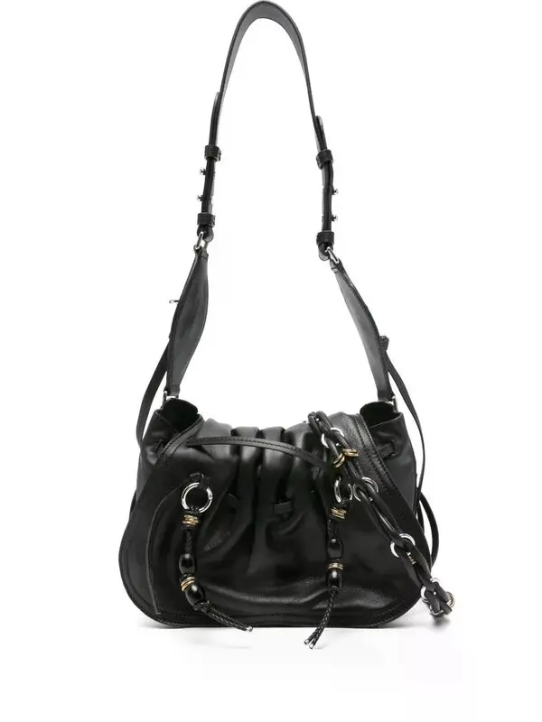 Isabel Marant Étoile Bolton Pleated Drawstring Shoulder Bag - Black