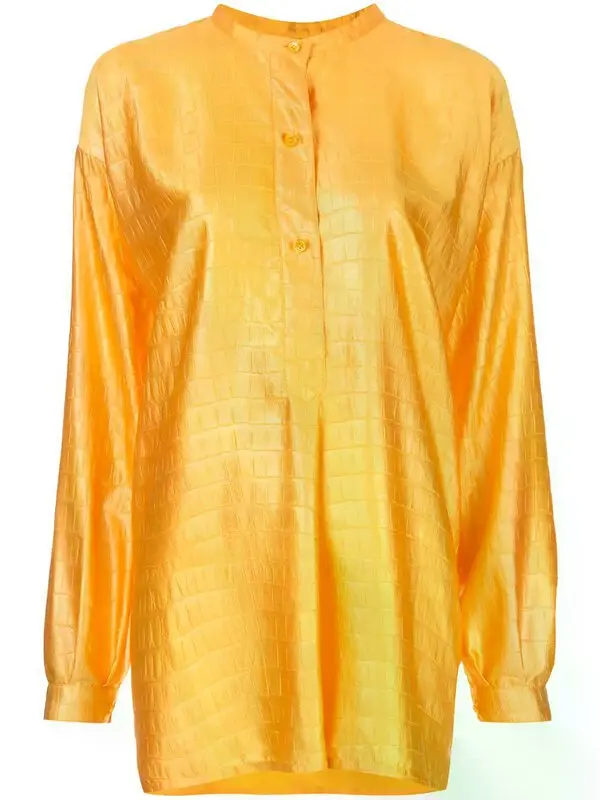 Sies Marjan Azra Crocodile-embossed Satin Shirt