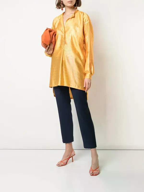 Sies Marjan Azra Crocodile-embossed Satin Shirt