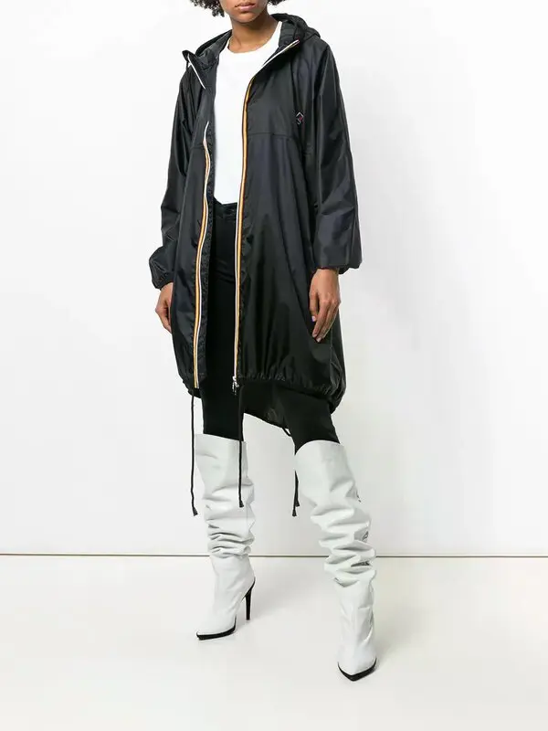 Faith Connexion X K-way Oversized Zipped Coat - Black