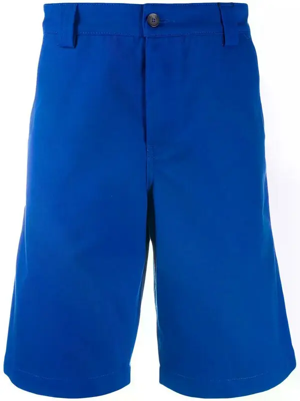 Kenzo Cotton Plain Deck Shorts - Blue