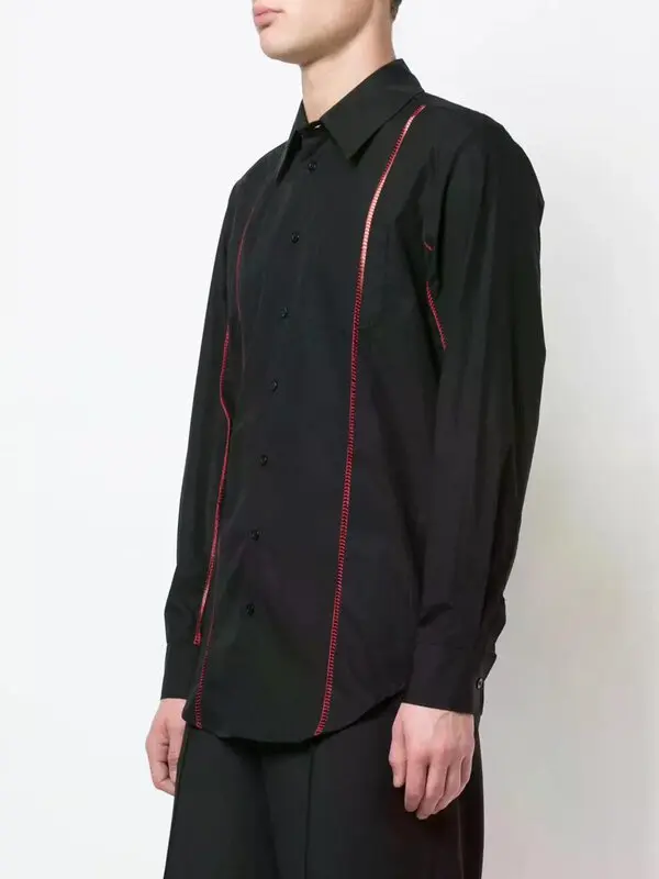 YANG LI Eyelet-trimmed Poplin Shirt