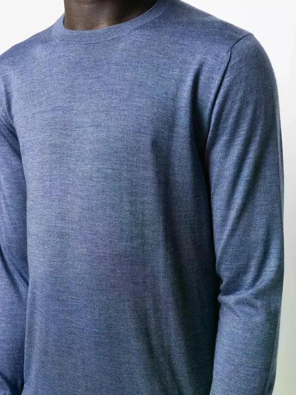 CRUCIANI Crewneck Cashmere-silk Jumper - Blue