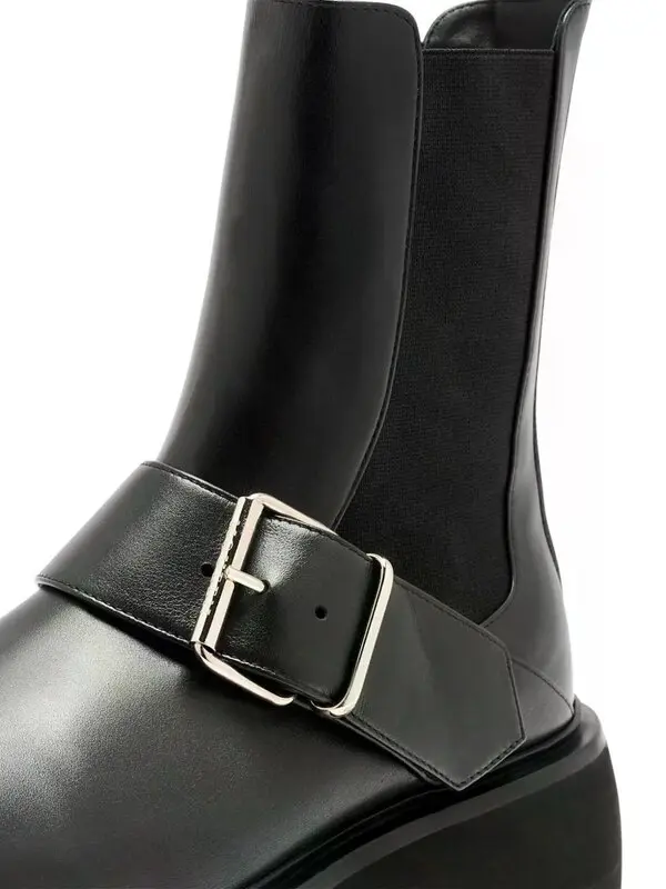 Alexander McQueen Buckled Leather Boots