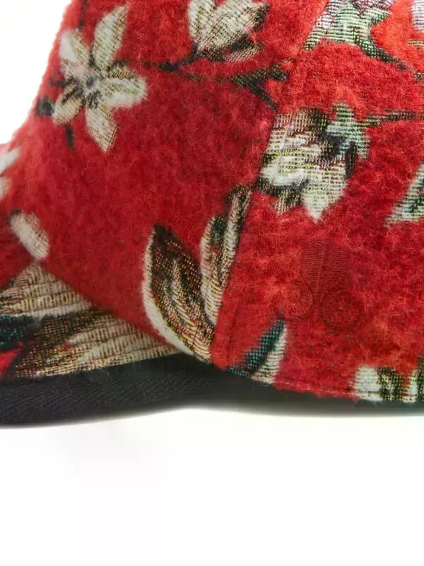 La DoubleJ Floral Baseball Cap - Red