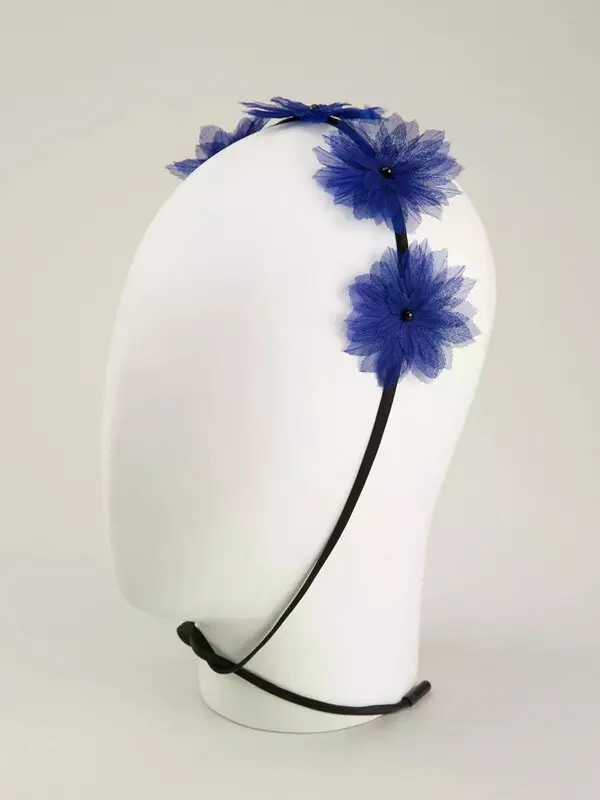GIGI BURRIS MILLINERY Shadow Flora Crown Headband - Blue
