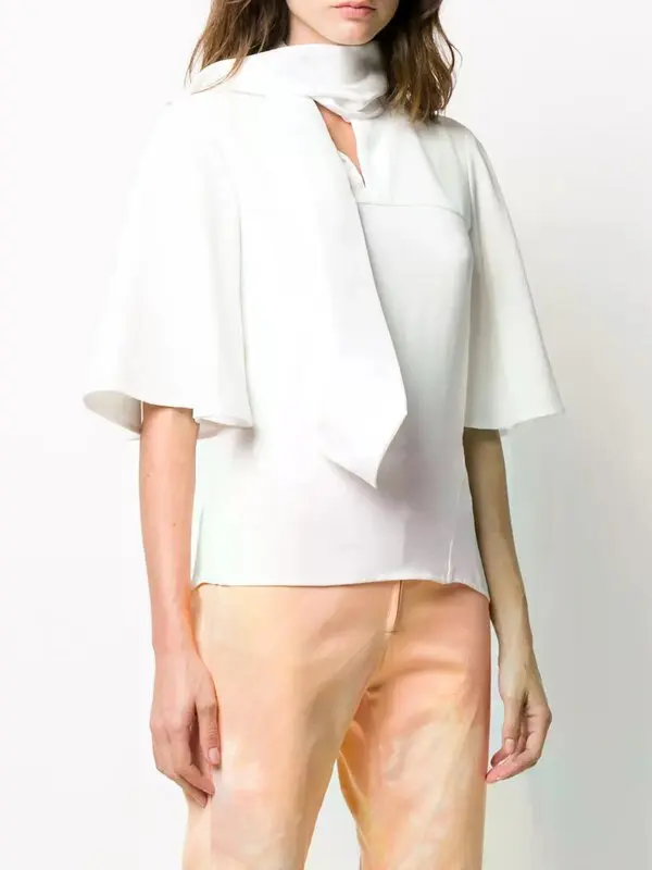 ELLERY Silk Scarf Detail Blouse