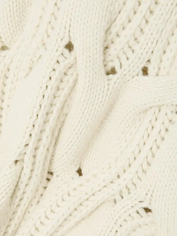 Bottega Veneta Cropped Cable-knit Wool Sweater