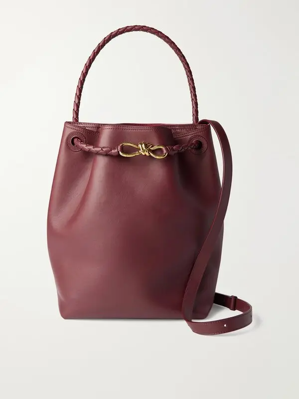 Bottega Veneta Andiamo Medium Leather Bucket Bag - Red