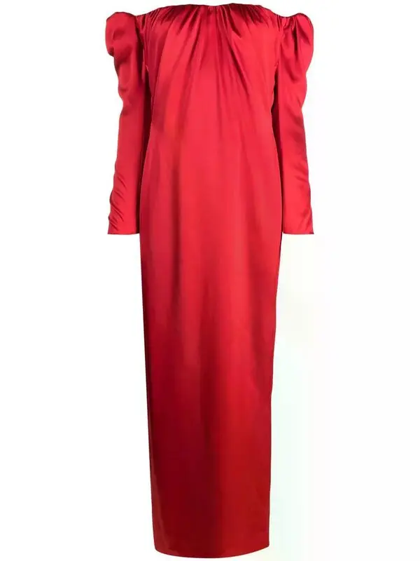 V:PM ATELIER Off-shoulder Long-sleeved Maxi Dress