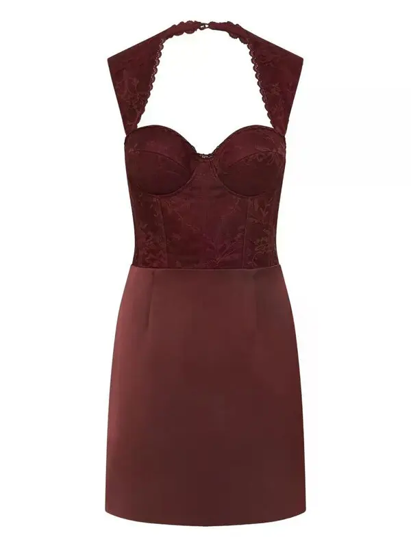 Rebecca Vallance Avalon Lace Bodice Mini Dress