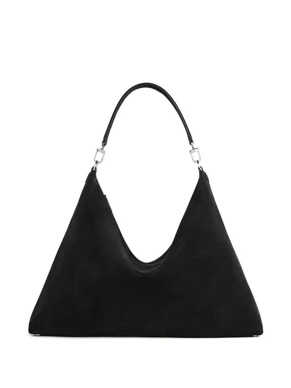 TOTEME Bevel Suede Shoulder Bag - Black