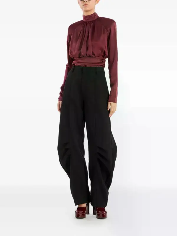 ROTATE BY BIRGER CHRISTENSEN Mock Neck Ruched Top