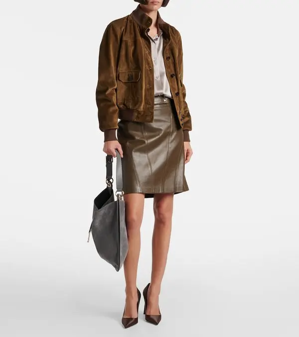 TOM FORD Tara Suede Crossbody Bag