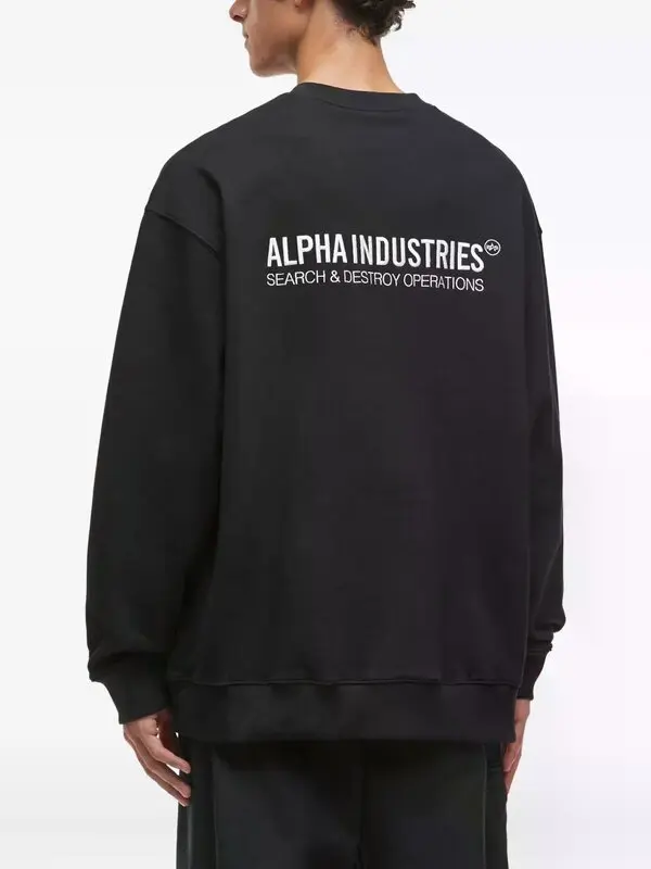 Alpha Industries Tiger-embroidered Crewneck Sweatshirt - Black