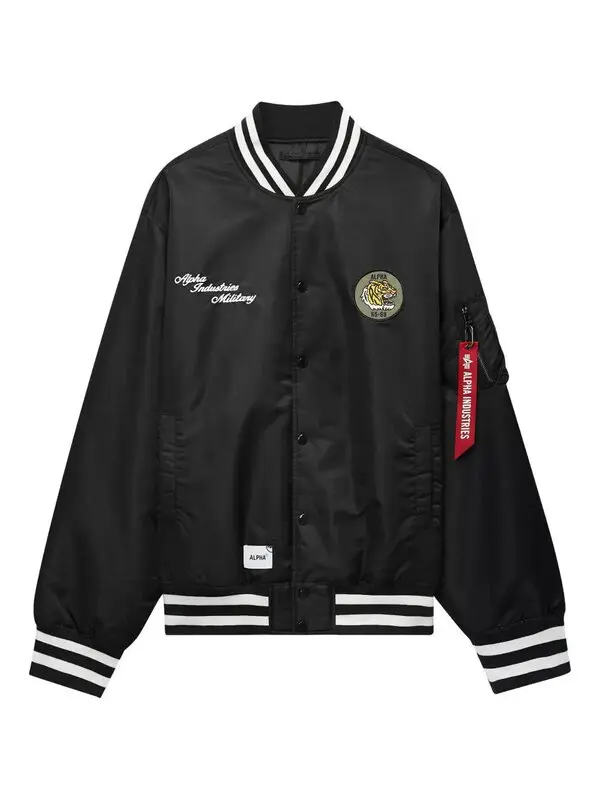 Alpha Industries Tiger Patch Bomber Jacket - Black