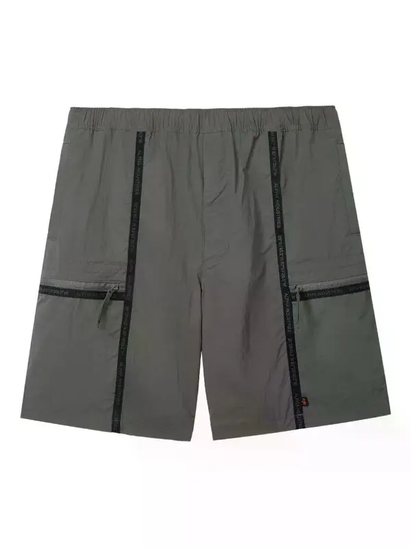 Alpha Industries Cargo Shorts With Logo Tape - Grey