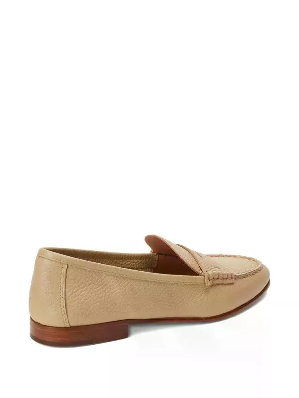Polo Ralph Lauren Pebble-textured Penny Loafers - Neutrals