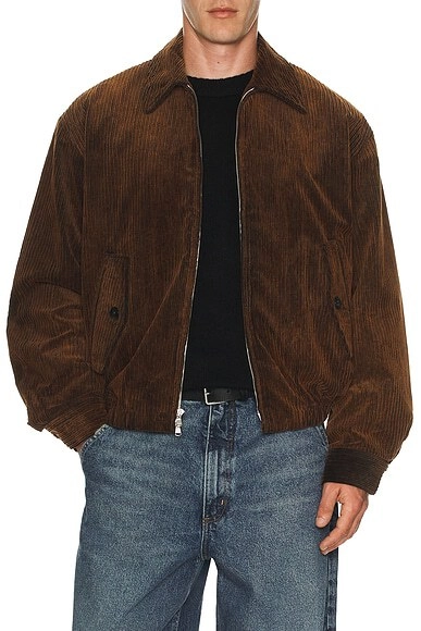 AGOLDE Corduroy Zip-up Jacket - Espresso