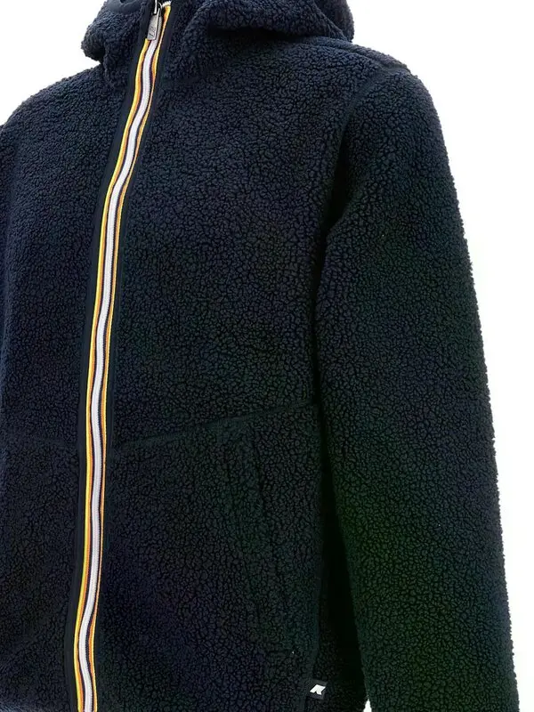 K-WAY Hooded Sherpa Fleece Jacket - Blue