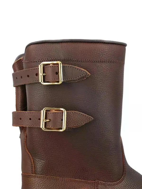 Paraboot Sanglier Double-buckle Leather Boots