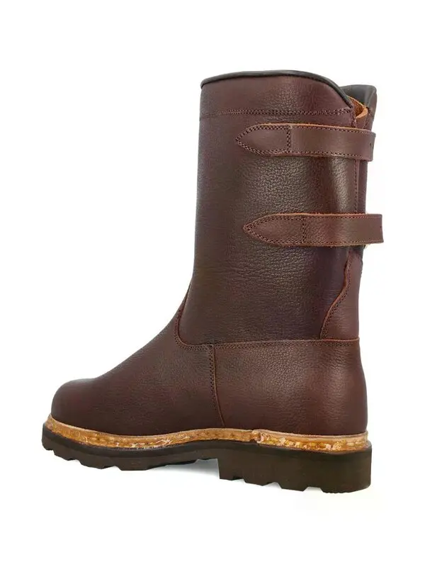 Paraboot Sanglier Double-buckle Leather Boots