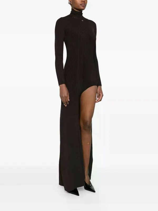 Coperni Ribbed Cut-out Dress