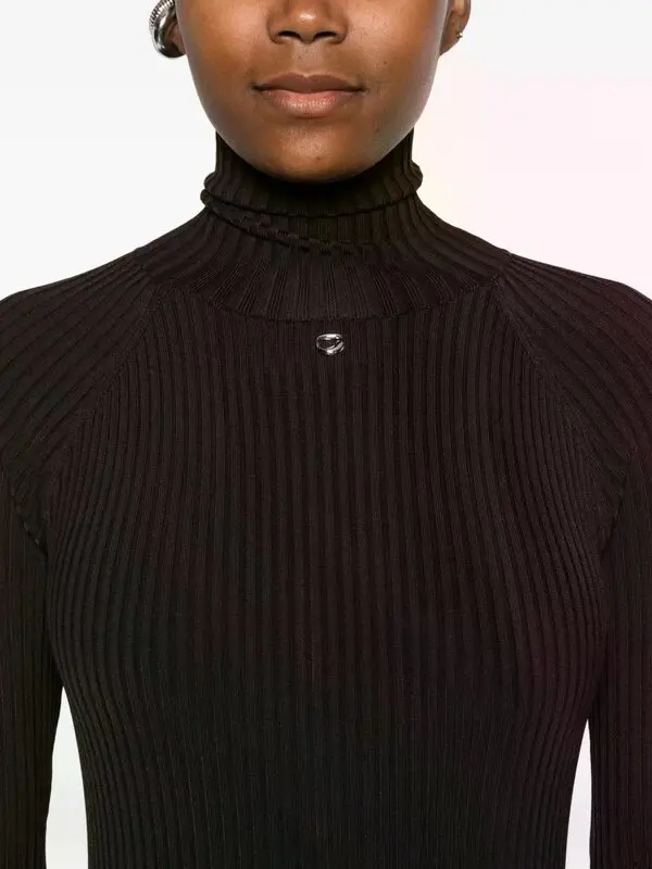 Coperni Ribbed Cut-out Dress